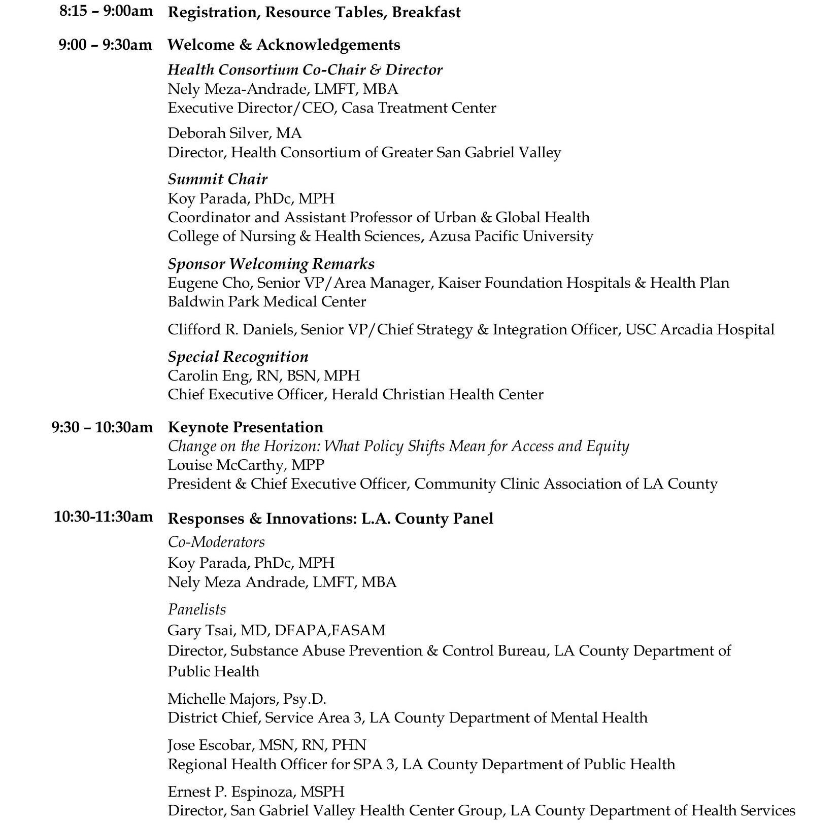 2026 SGV Health Summit Agenda – Welcome To The Health Consortium of San ...